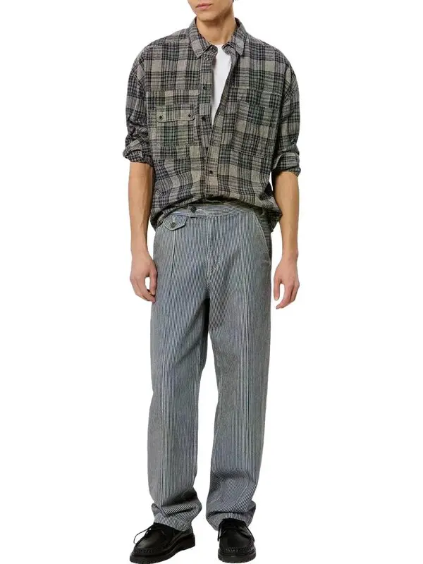 MARANT Isabel Eloise Pinstriped Cotton Pants - Blue