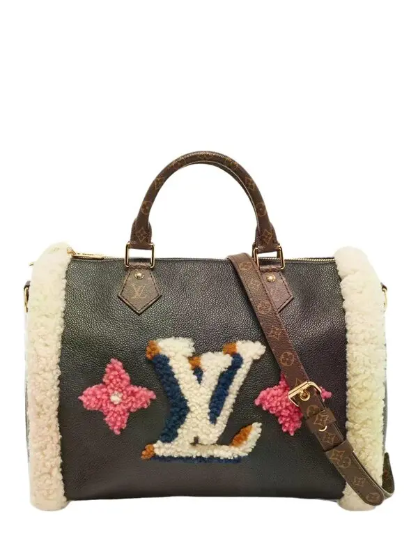 LOUIS VUITTON Speedy 30 Teddy Bandoulière Bag - Black