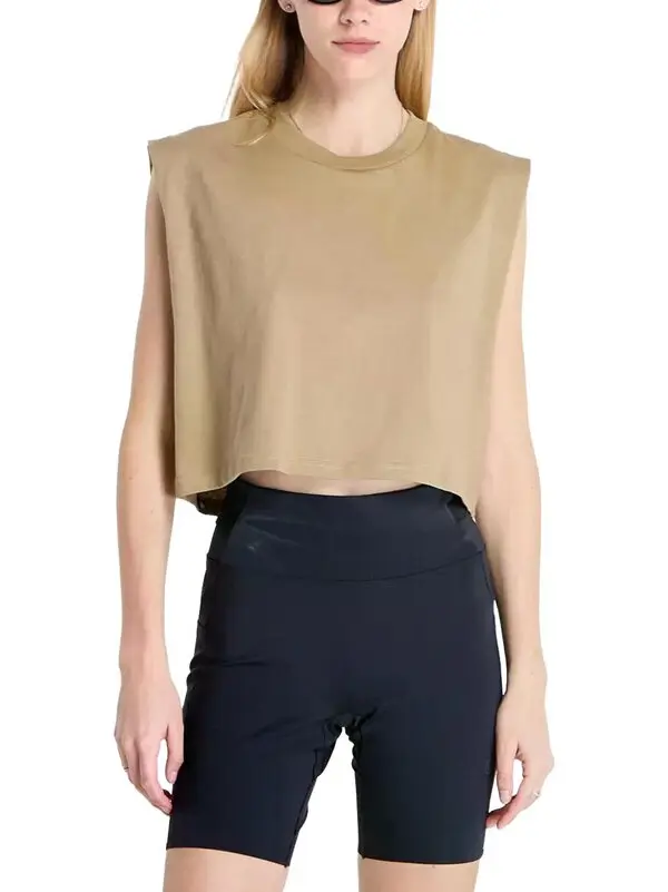 CIELE Sleeveless Cropped Top - Brown