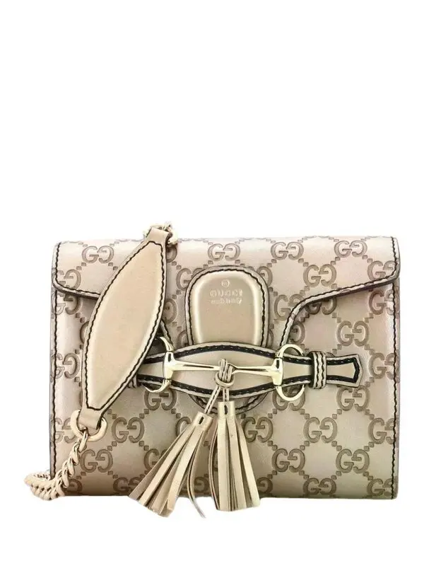 Gucci Emily Chain Flap Mini Shoulder Bag - Gold
