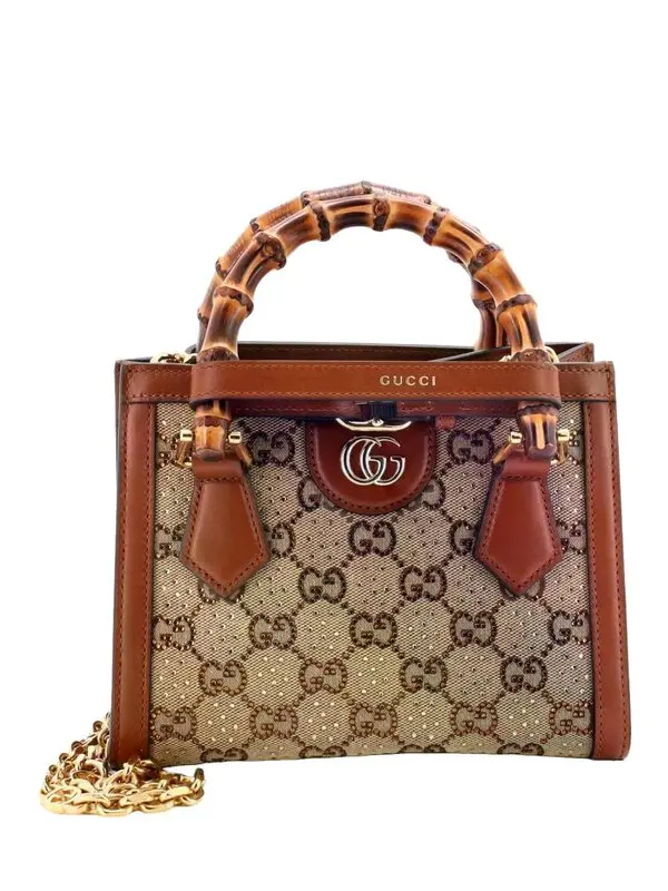 Gucci Diana Mini Tote Bag - Brown