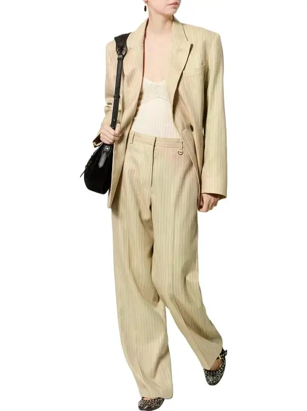 Isabel Marant Étoile Noanda Pinstriped Trousers - Neutrals