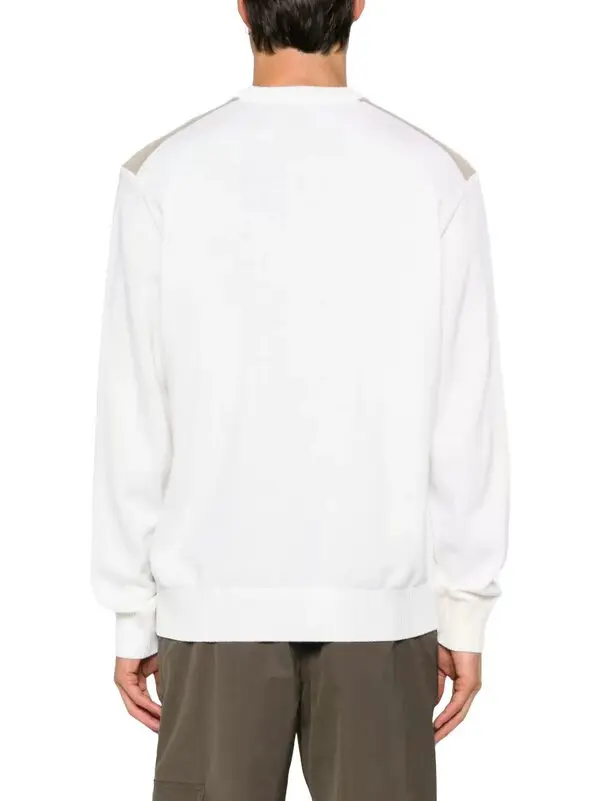 Paul & Shark Contrast Panel Crew Neck Sweater - Neutrals
