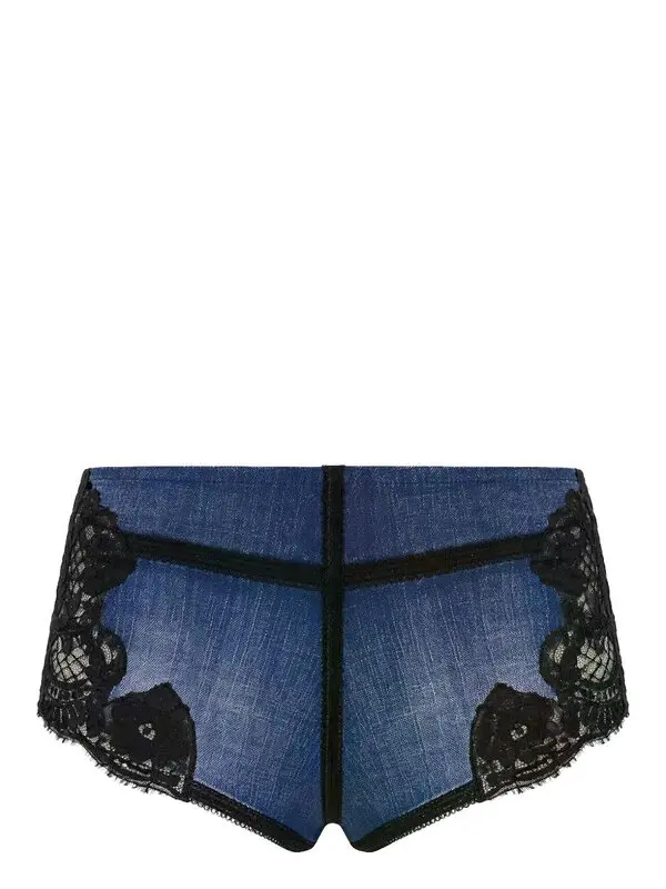 Dsquared2 Lace Insert Denim Shorts - Blue