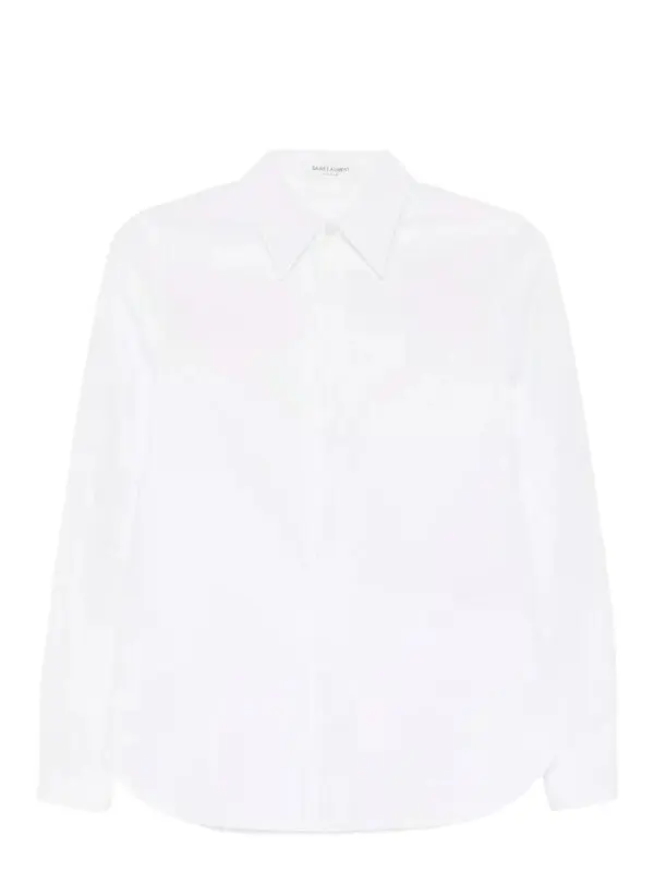 Saint Laurent Cotton Collared Shirt - White