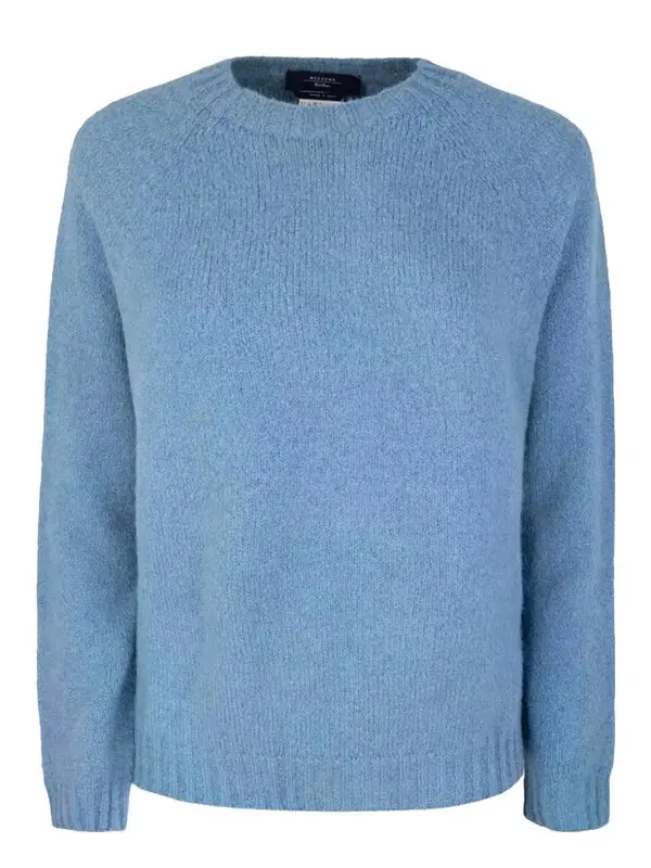 Max Mara Raglan Sleeve Knitted Sweater - Blue