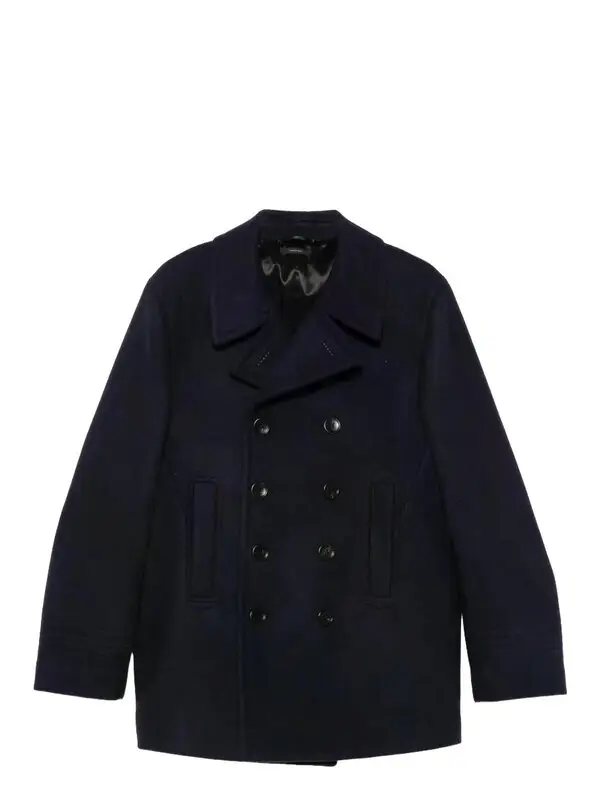 TOM FORD Double-breasted Peacoat - Blue