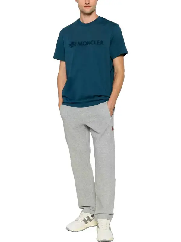 Moncler Logo-embroidered T-shirt - Blue