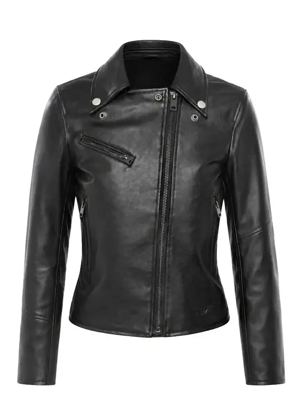 DIESEL® Leather Biker Jacket - Black