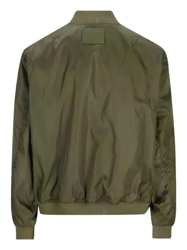Balenciaga Off-shoulder Oversized Bomber Jacket - Green