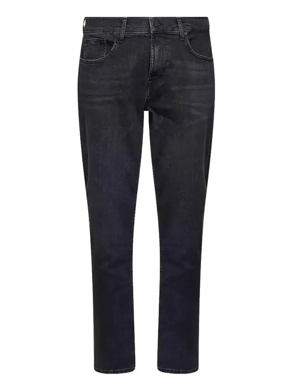7 For All Mankind Faded Slim-fit Jeans - Grey