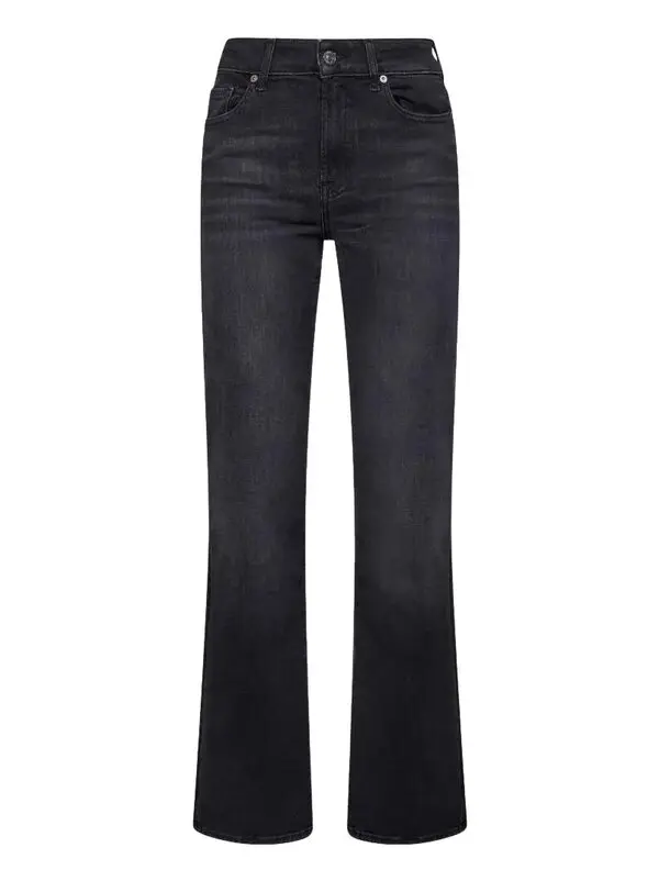7 For All Mankind Faded Bootcut Jeans - Black