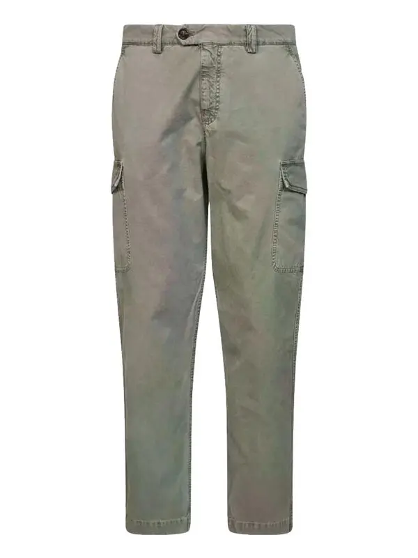 Brunello Cucinelli Garment-dyed Cotton Cargo Pants - Grey