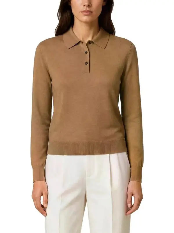 RETORI Long-sleeve Polo Shirt - Neutrals