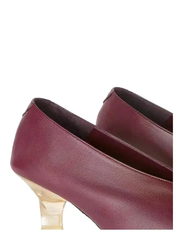 RETORI Ballet Plex Leather Heeled Pumps - Red