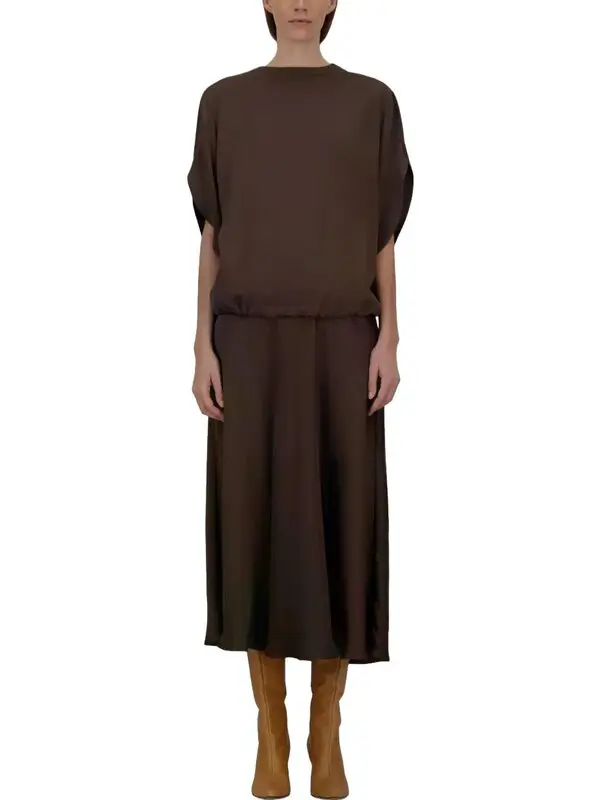 Herno Drawstring Three-quarter Sleeve Blouse - Brown
