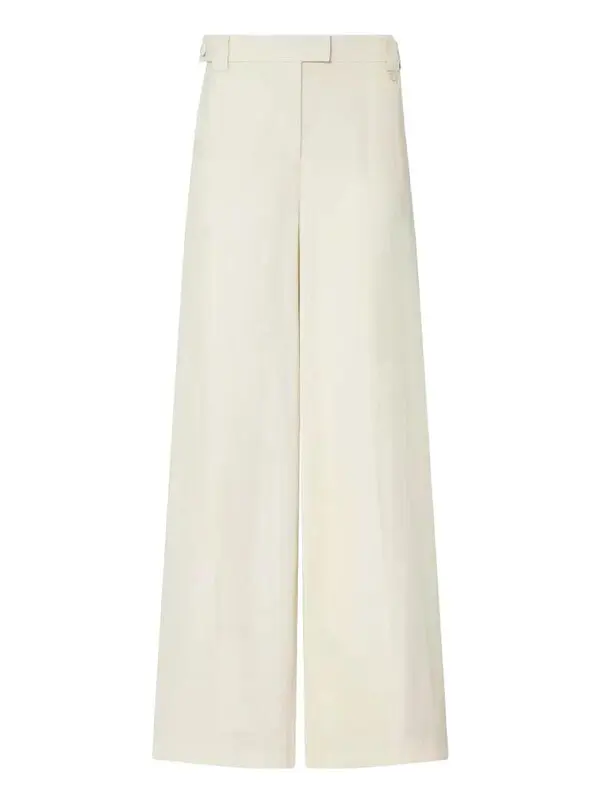 Liu Jo Flamed Viscose Wide-leg Trousers - Neutrals