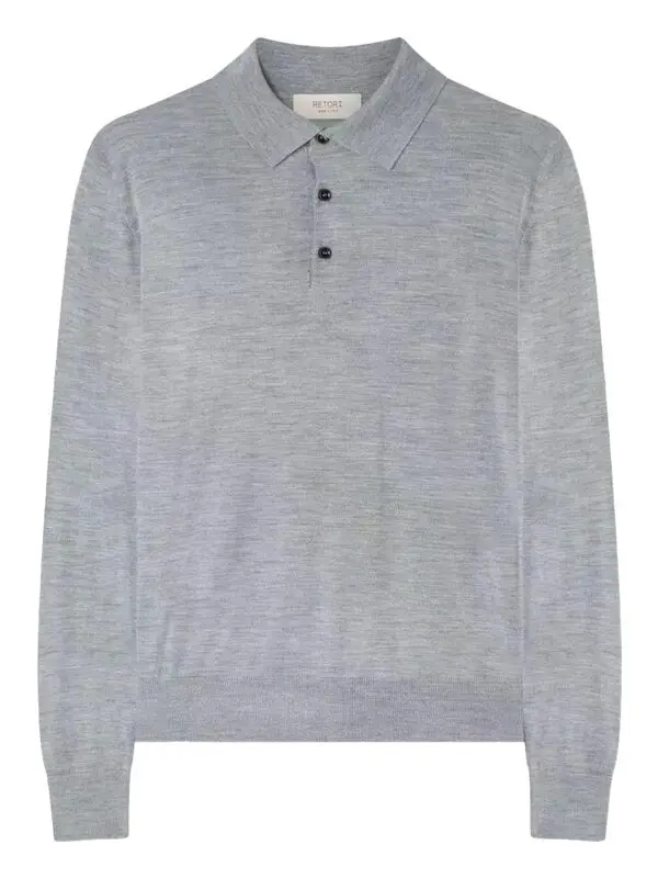 RETORI Knit Polo Shirt - Grey
