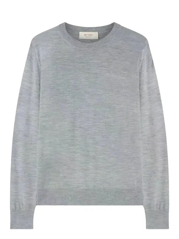 RETORI Crew Neck Long Sleeve Sweater - Grey