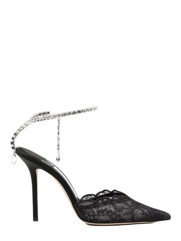 JIMMY CHOO Saeda Crystal-embellished Pumps - Black