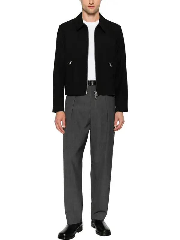 A.p.c. Pleated Straight-leg Trousers - Grey