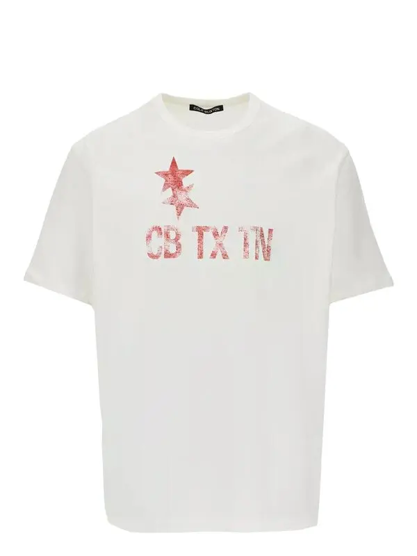 COLE BUXTON Cb Tx Tn Graphic-print T-shirt - White