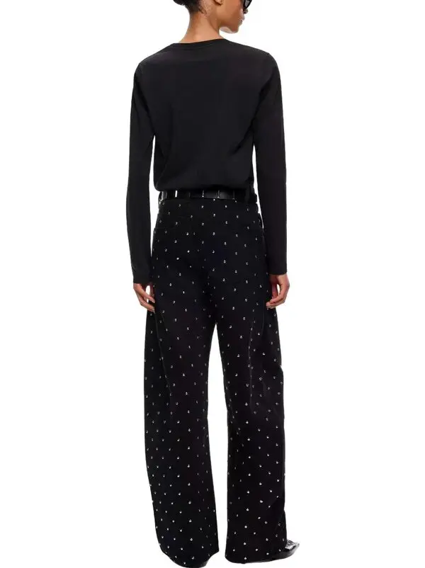 Pinko Love Birds" Long-sleeved T-shirt - Black
