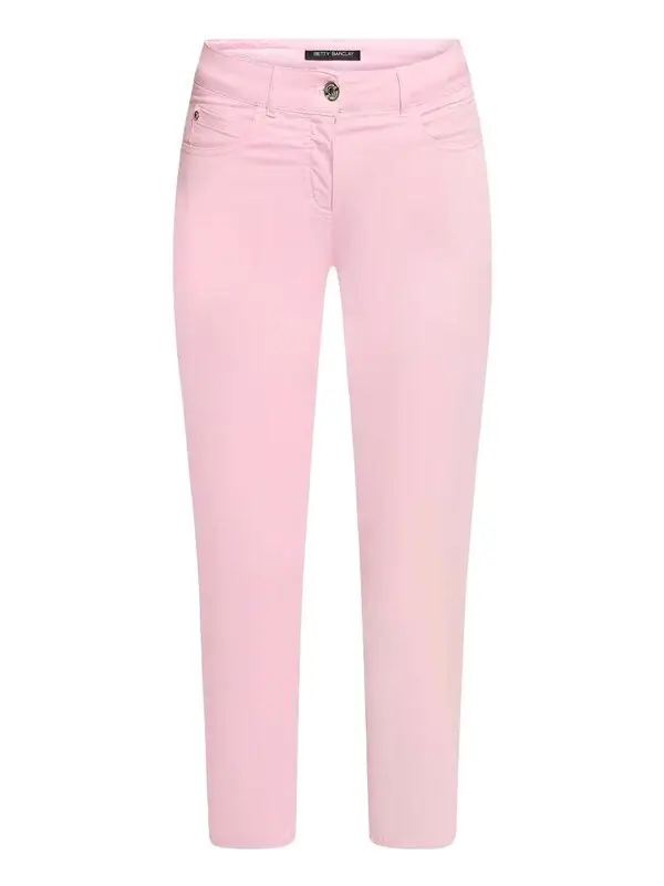 BETTY BARCLAY Cropped Slim-fit Trousers - Pink