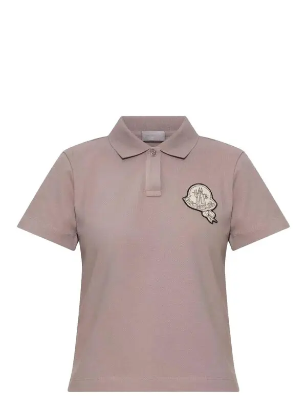 Moncler Logo Patch Polo Shirt - Pink