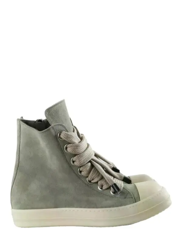 Rick Owens Jumbolace High-top Suede Sneakers - Green