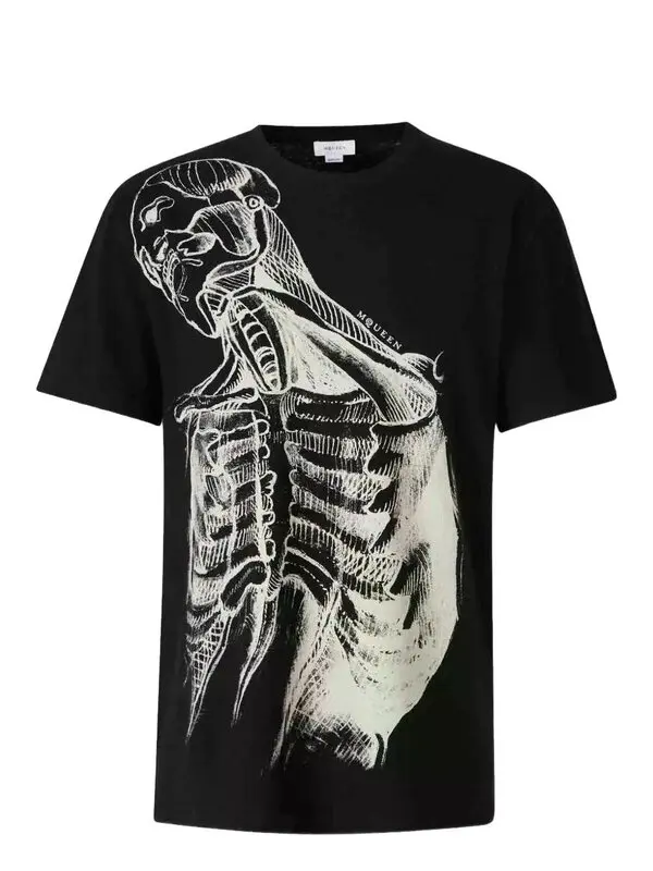 Alexander McQueen Anatomy-print T-shirt - Black