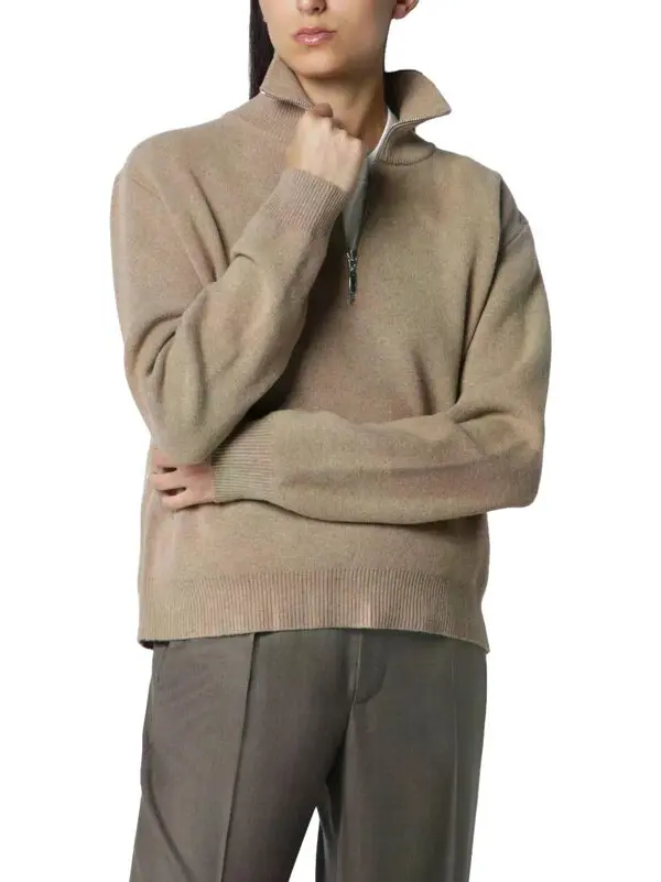 RÓHE Mouliné Zip-fastening Sweater - Neutrals