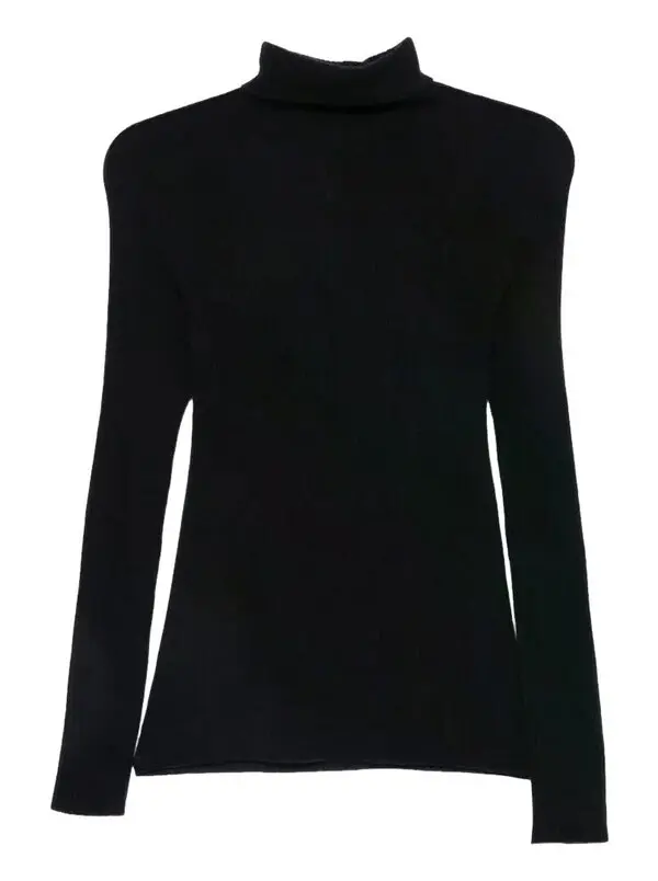 Fabiana Filippi Ribbed Knit Roll Neck Sweater - Blue