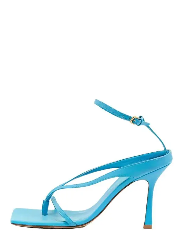 Bottega Veneta Stretch Leather Heeled Sandals - Blue