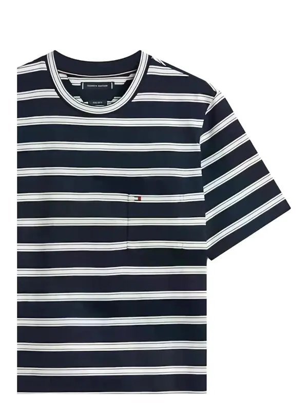 Tommy Hilfiger Striped Pocket T-shirt - Blue