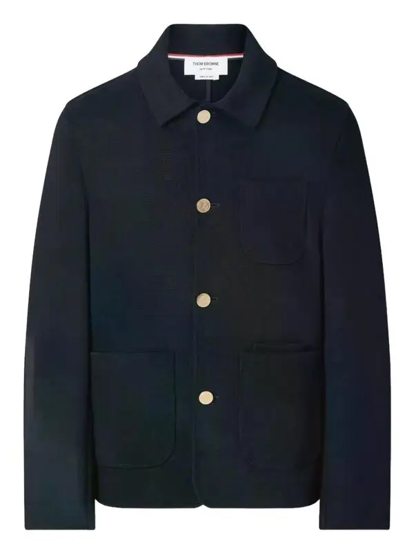 Thom Browne Compact Milano Car Jacket - Blue