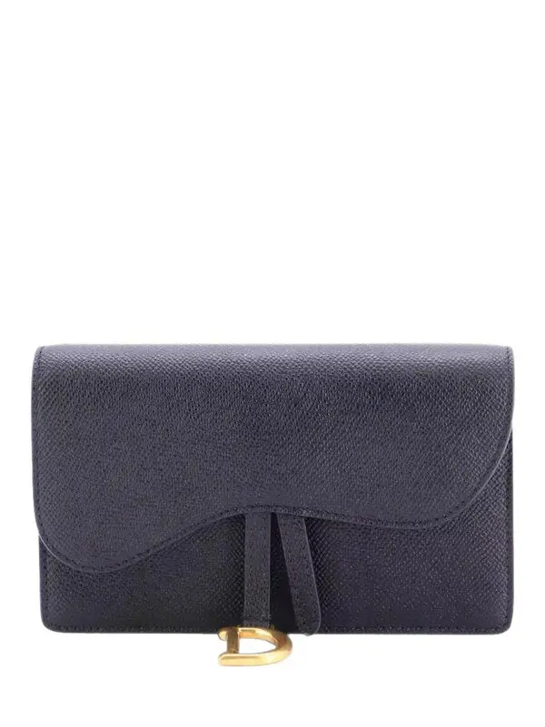 Dior Saddle Rectangular Leather Belt Bag - Black
