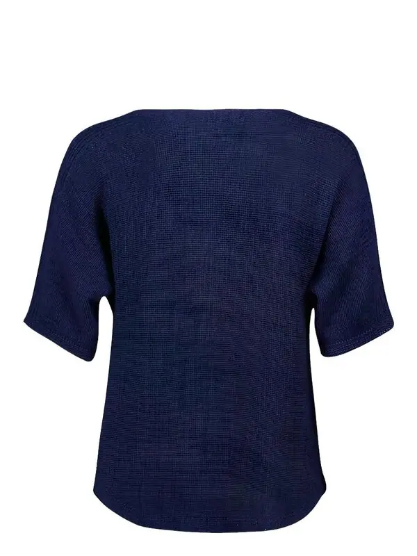 BETTY BARCLAY Fine-knit Short-sleeve Top - Blue