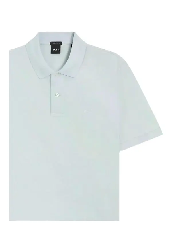 BOSS Pallas Logo-embroidered Piqué Polo Shirt - Blue