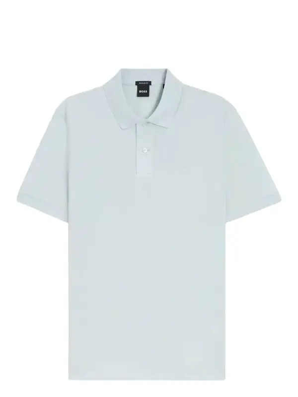 BOSS Pallas Logo-embroidered Piqué Polo Shirt - Blue