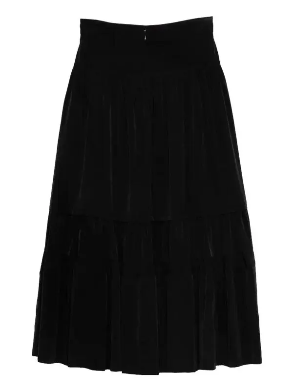 Y’s Tiered Ruffled Skirt - Black