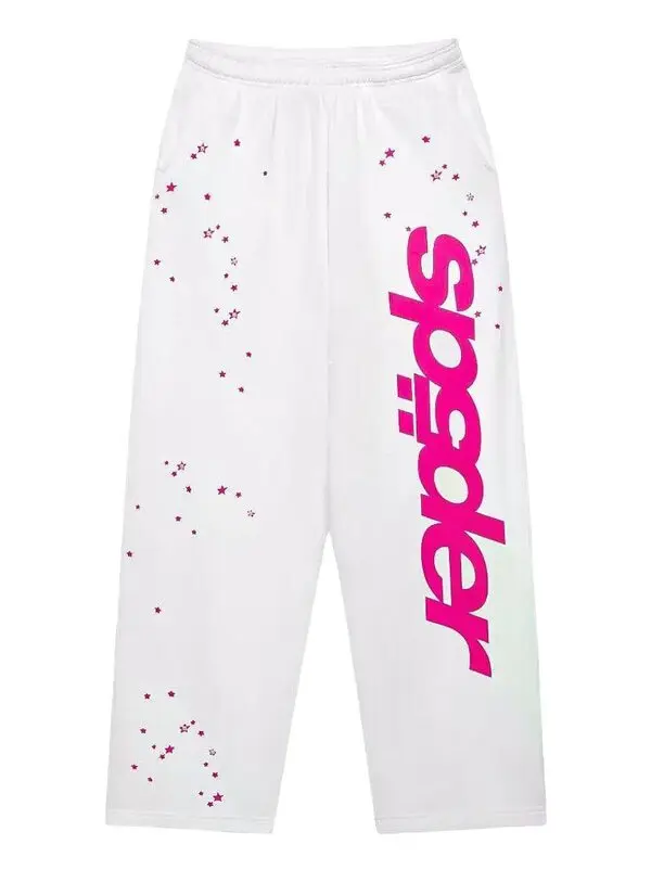 SP5DER Logo Track Pants - White