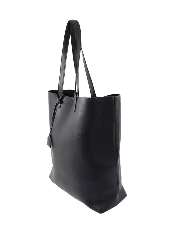 Saint Laurent Logo-detail Leather Tote Bag - Black