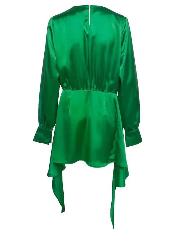 Attico Long Sleeve Mini Dress - Green