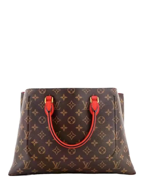 LOUIS VUITTON Flower Monogram Canvas Tote Bag - Brown