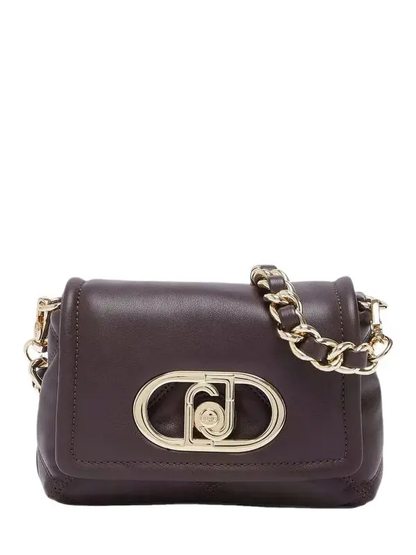 Liu Jo Lapuffy Small Bag With Chain Detail - Brown