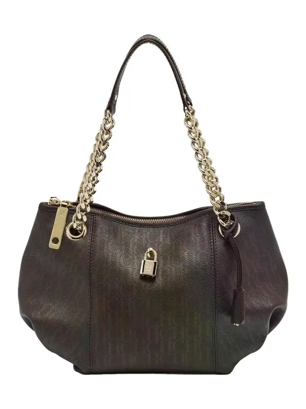 Carolina Herrera Dahlia Monogram Tote Bag - Brown