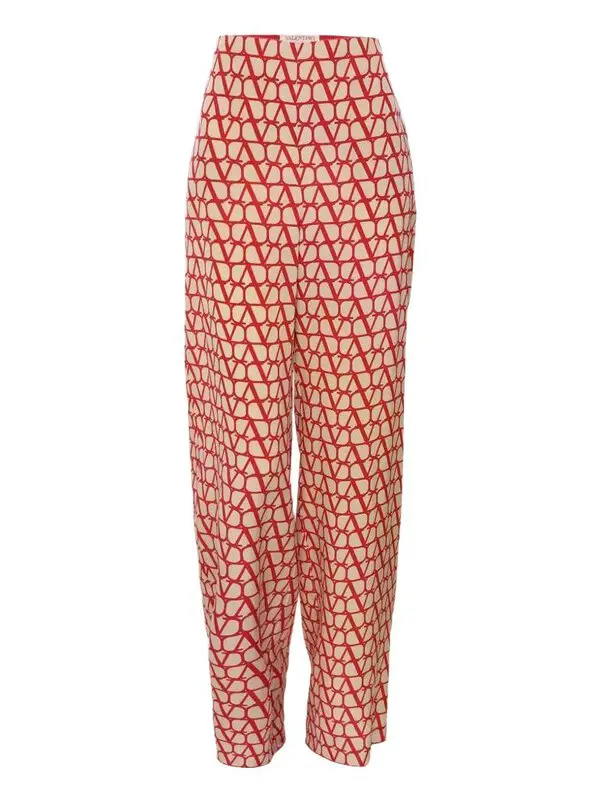 Valentino Garavani Iconographe Wide-leg Trousers - Red