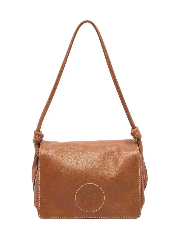 Carolina Herrera Logo-embossed Flap Shoulder Bag - Brown