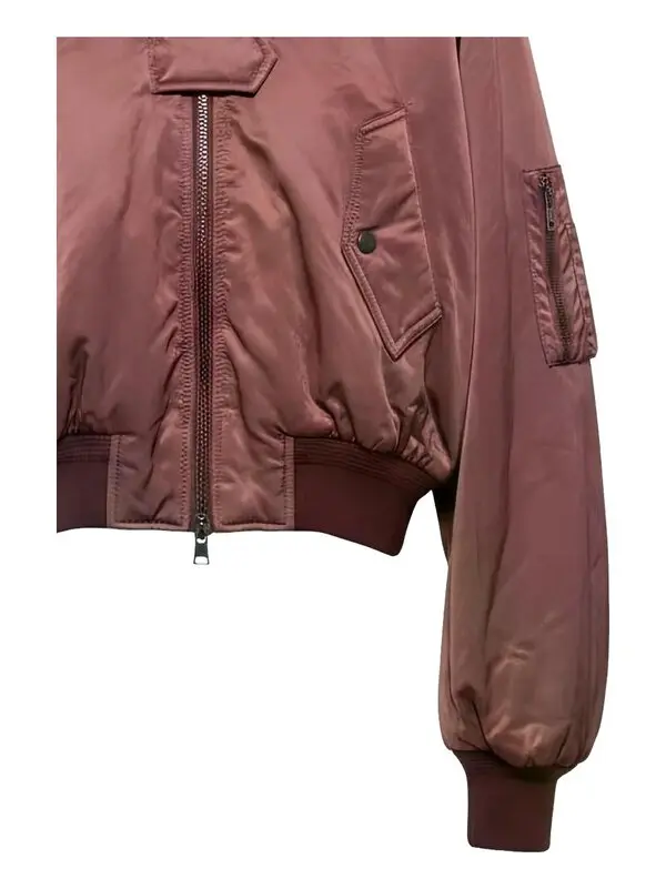 Chloé Ribbed-trim Zip-up Bomber Jacket - Brown